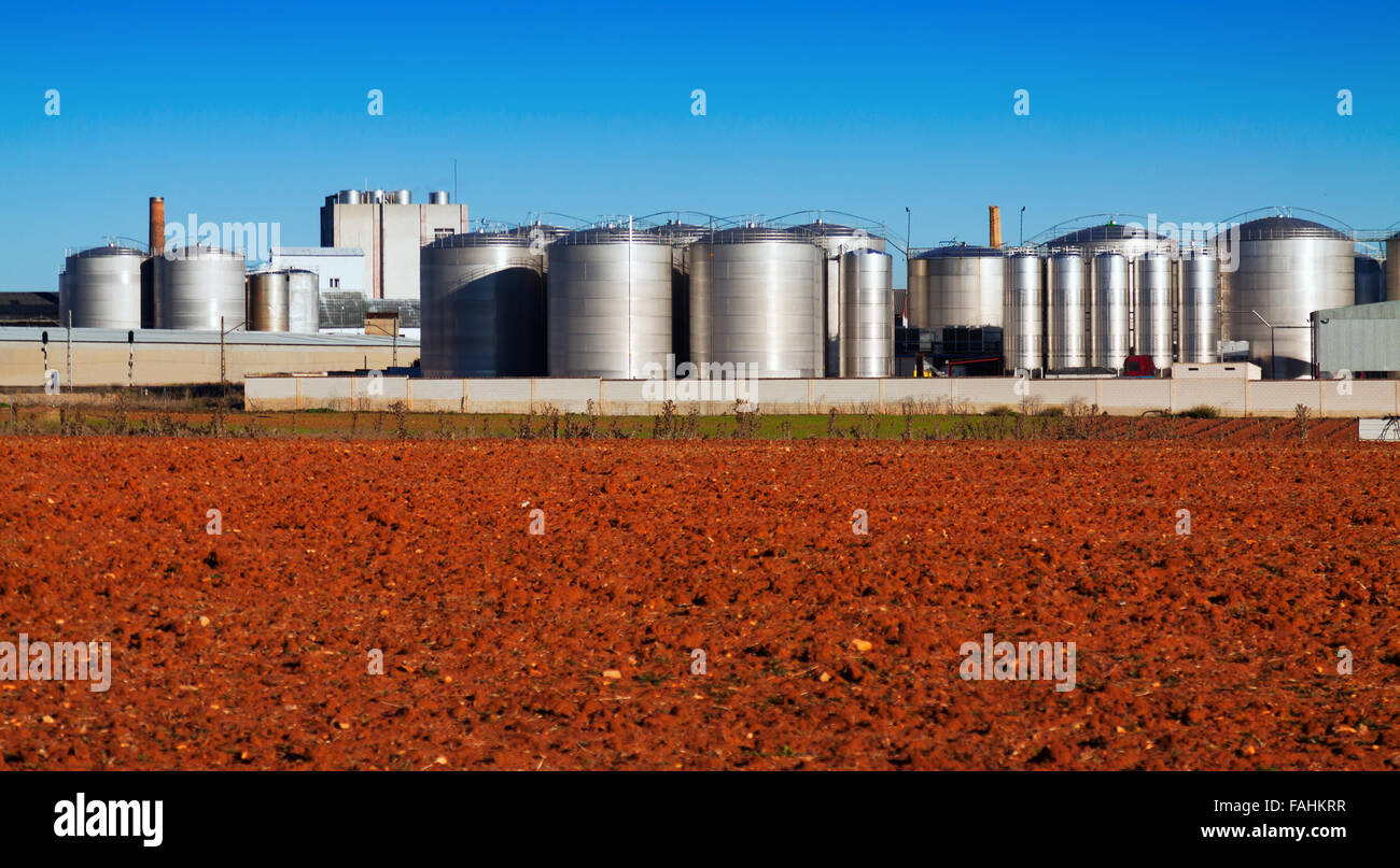 modern storage buildings near field Stock Photo - Alamy
