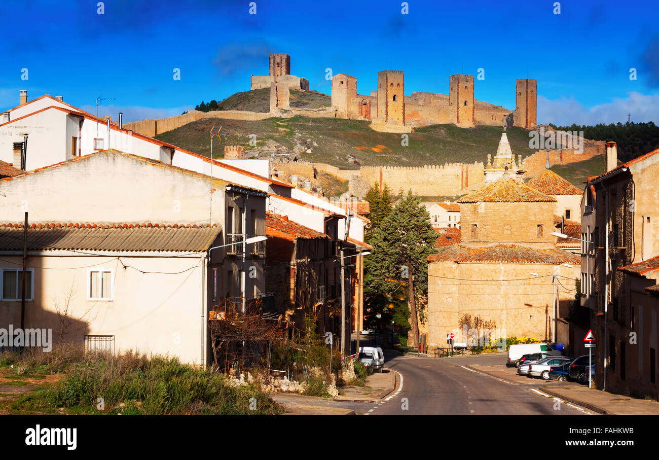 Molina de Aragon with castle. Provincia de Guadalajara, Spain Stock ...