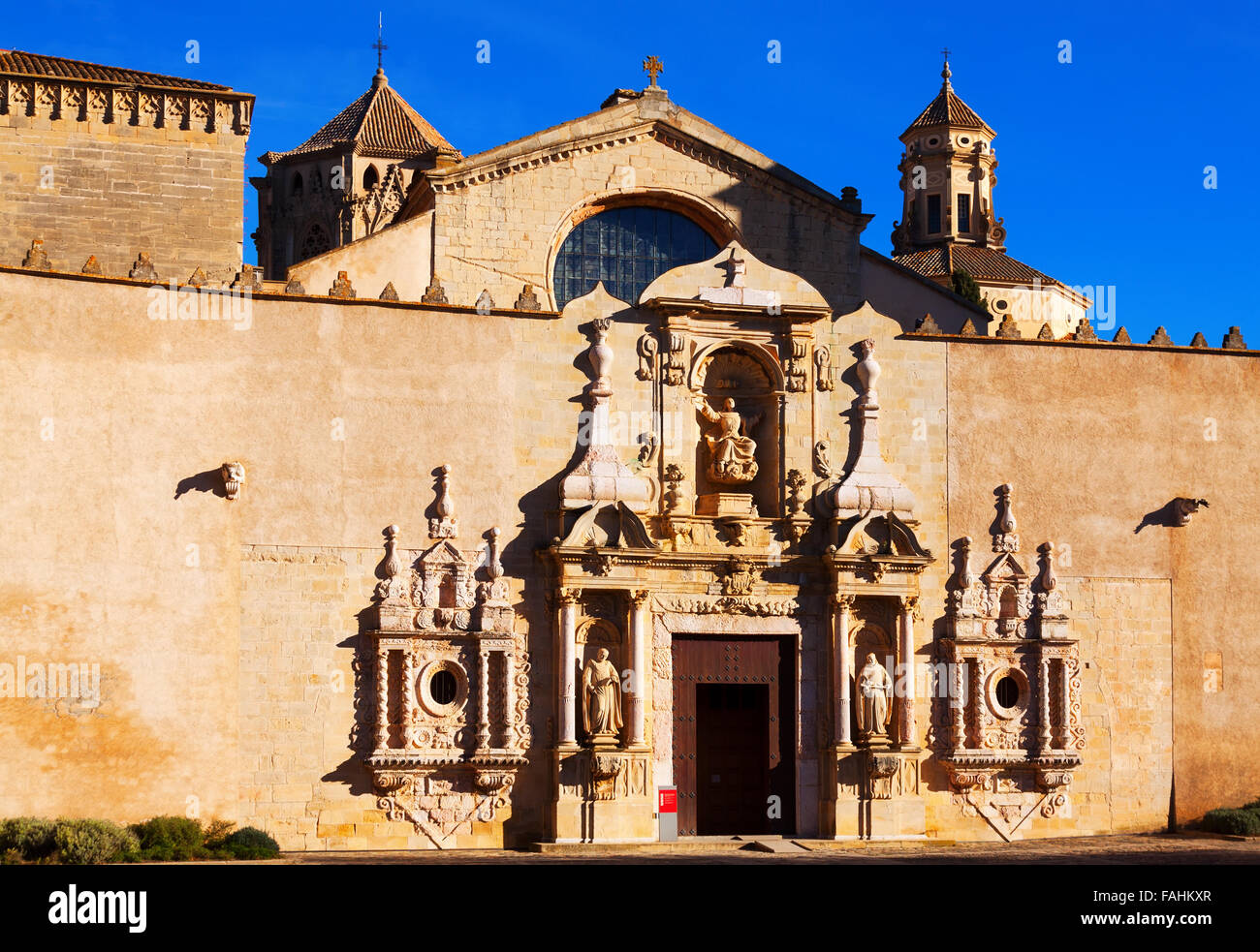 Entrance of Poblet Monastery. Catalonia, Spain Stock Photo - Alamy