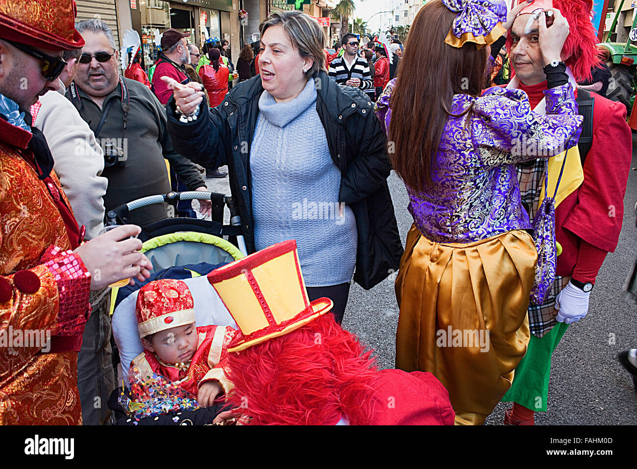 Carnival.Street scene in Segunda Aguada Avenue .Cádiz, Andalusia, Spain ...
