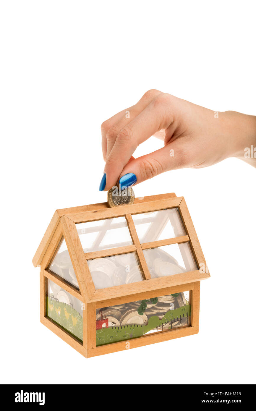 Saving money for house Stock Photo - Alamy