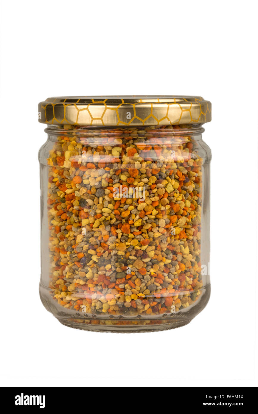 A jar of fresh bee pollen Stock Photo - Alamy
