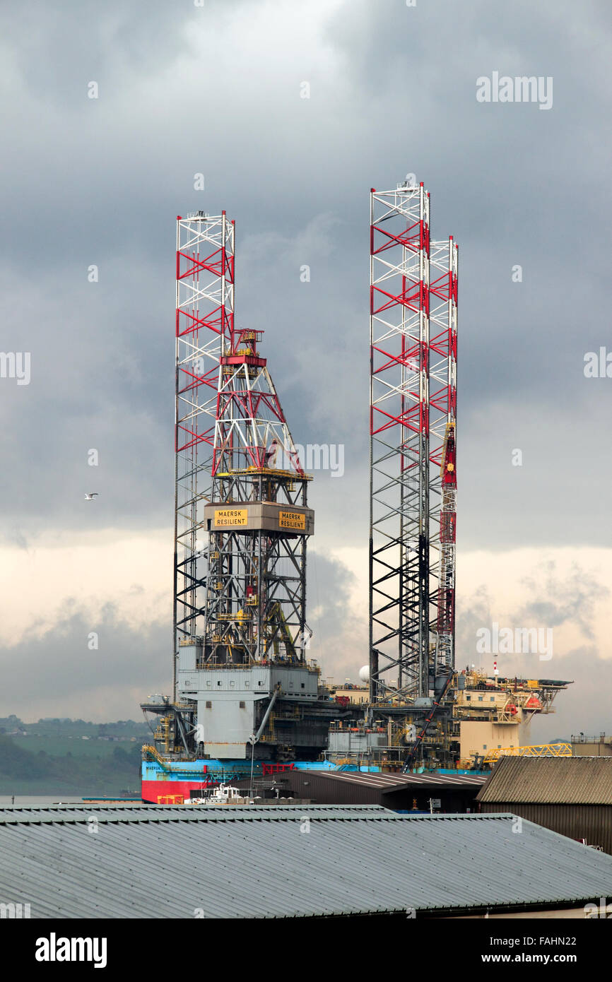Oil rig in the Cromarty Firth Invergordon Highland Scotland UK Stock ...