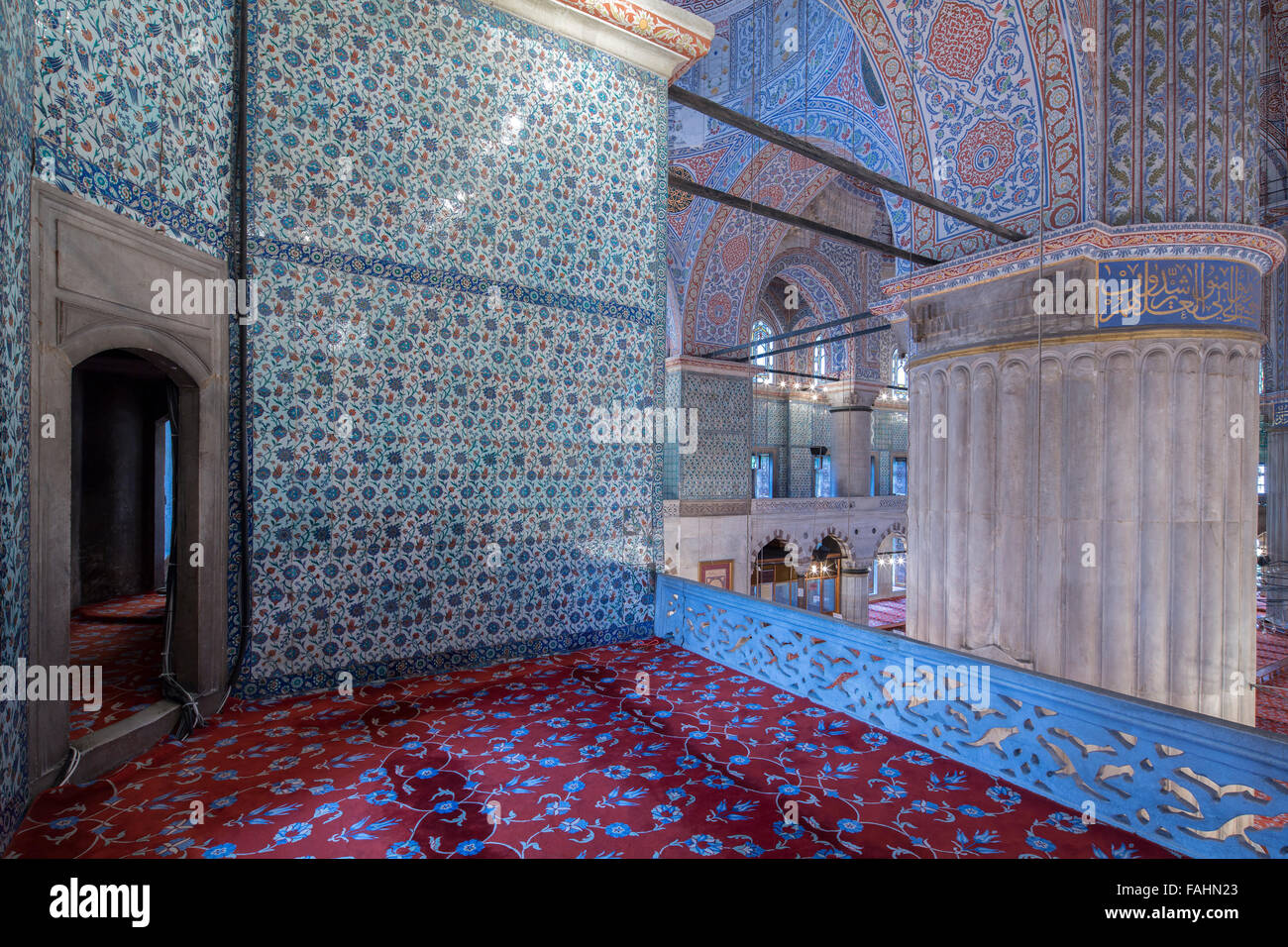 Internal view of Blue Mosque, Istanbul, Turkey Stock Photo - Alamy