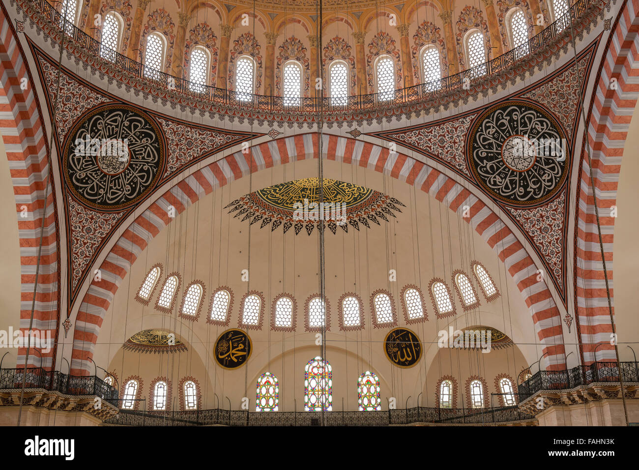 Internal view of Suleymaniye Mosque, Istanbul, Turkey Stock Photo - Alamy