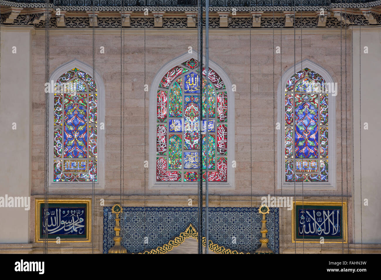 Internal view of Suleymaniye Mosque, Istanbul, Turkey Stock Photo - Alamy