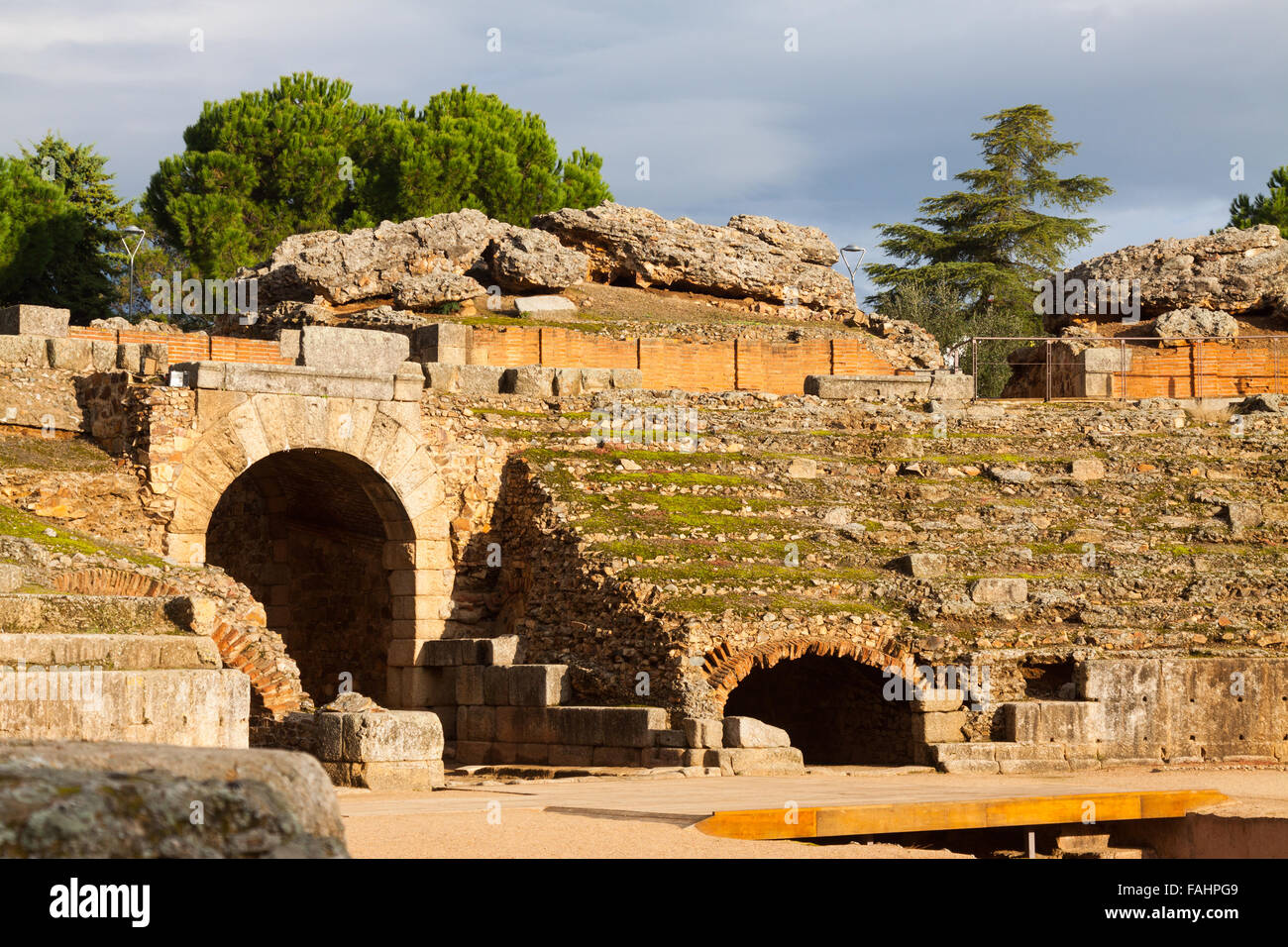 Roman Amphitheatre in Merida. Spain Stock Photo - Alamy