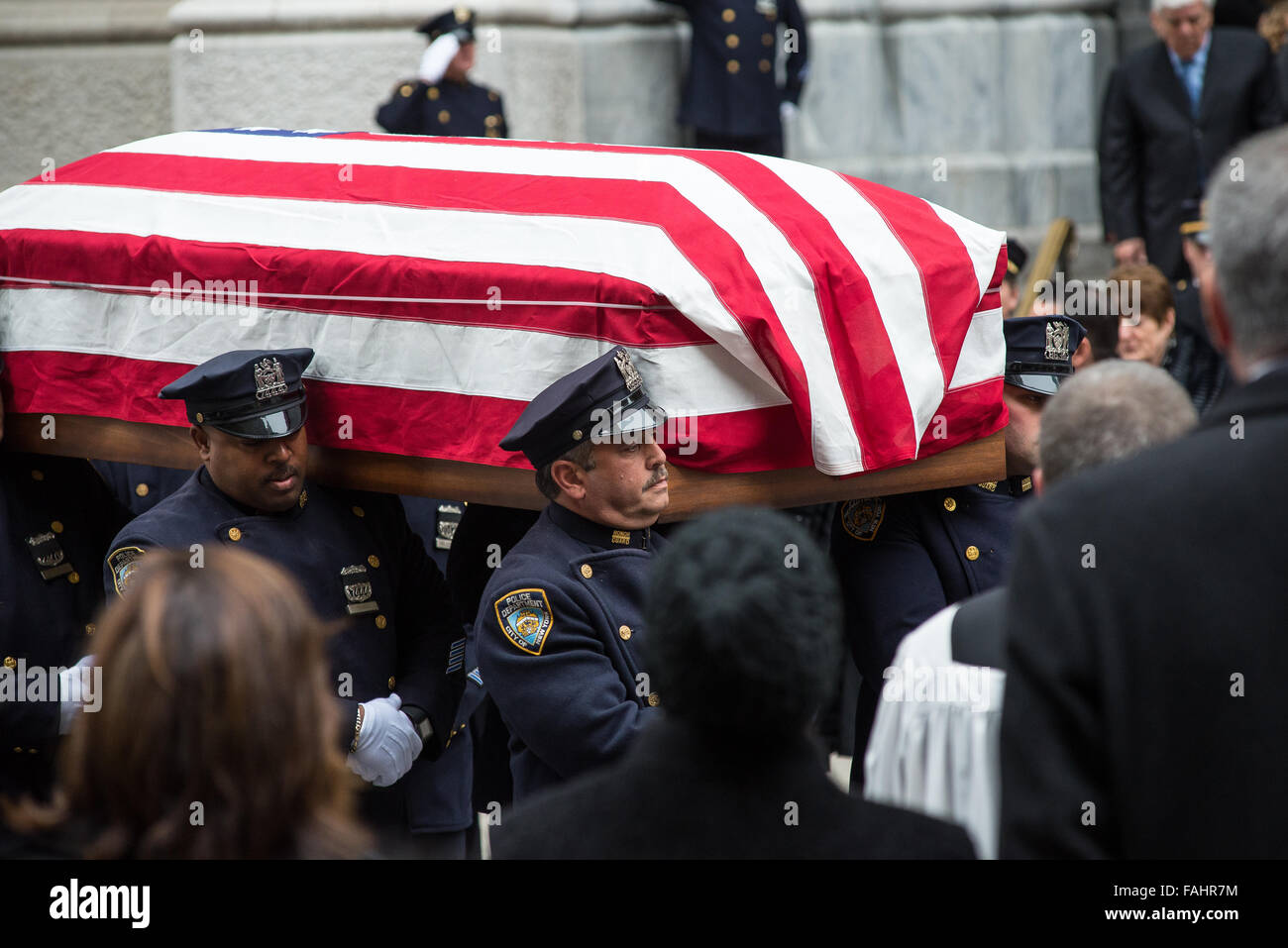 New York, United States. 30th Dec, 2015. The coffin of Joseph Lemm is ...