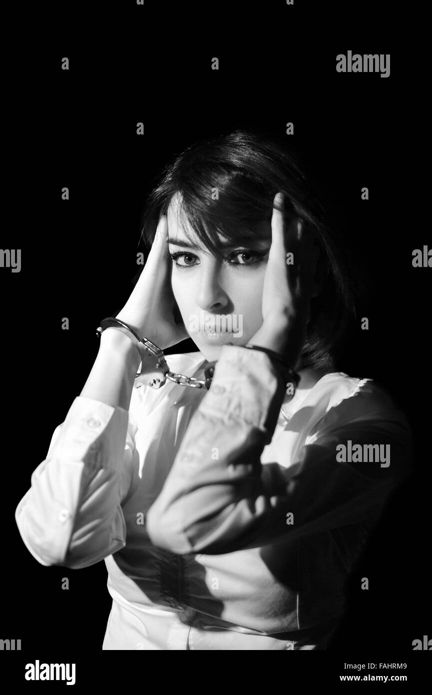 Woman in trouble with the law hi-res stock photography and images - Alamy