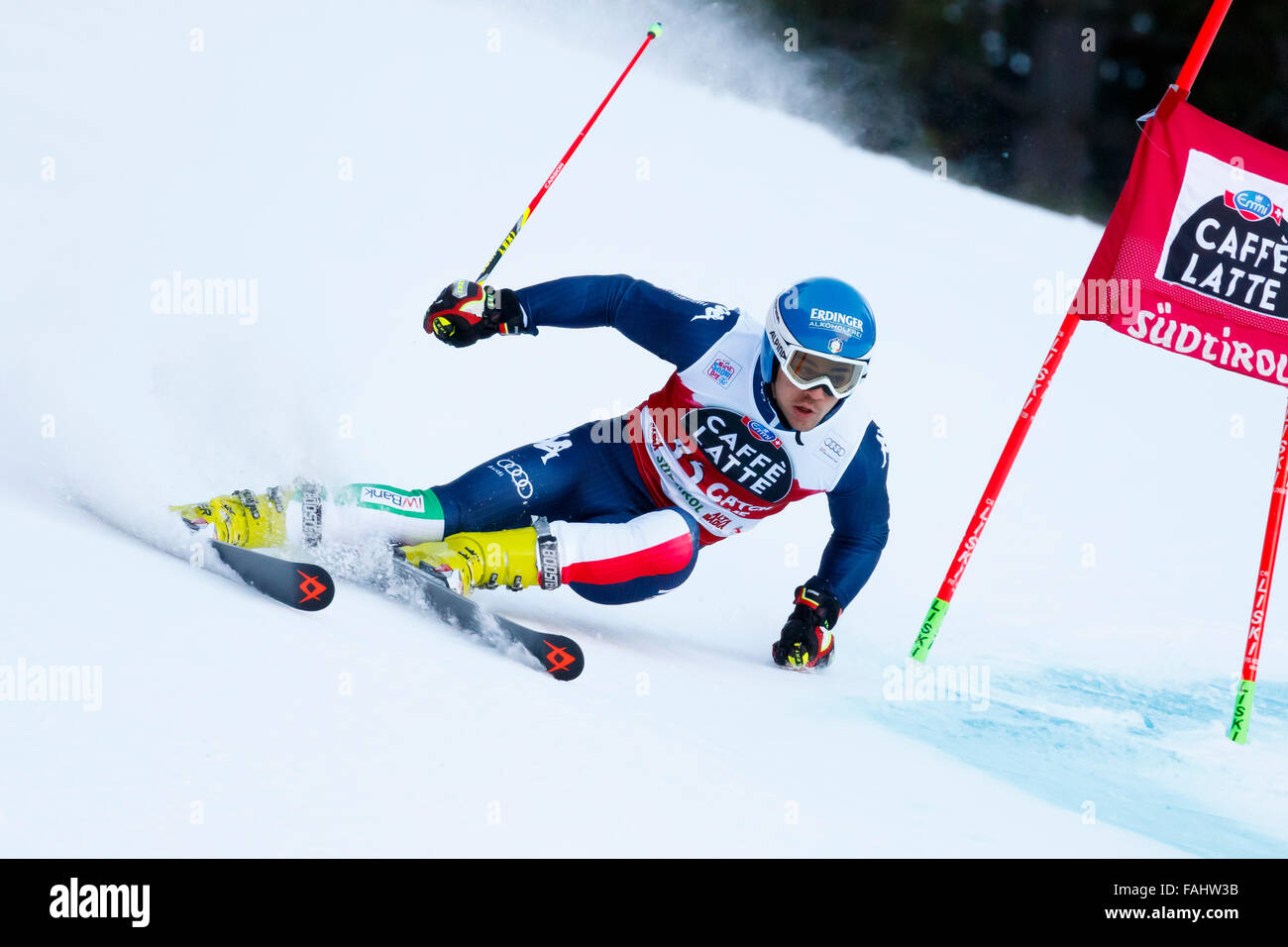 Alta Badia, Italy 20 December 2015. ZINGERLE Alex (Ita) competing in ...