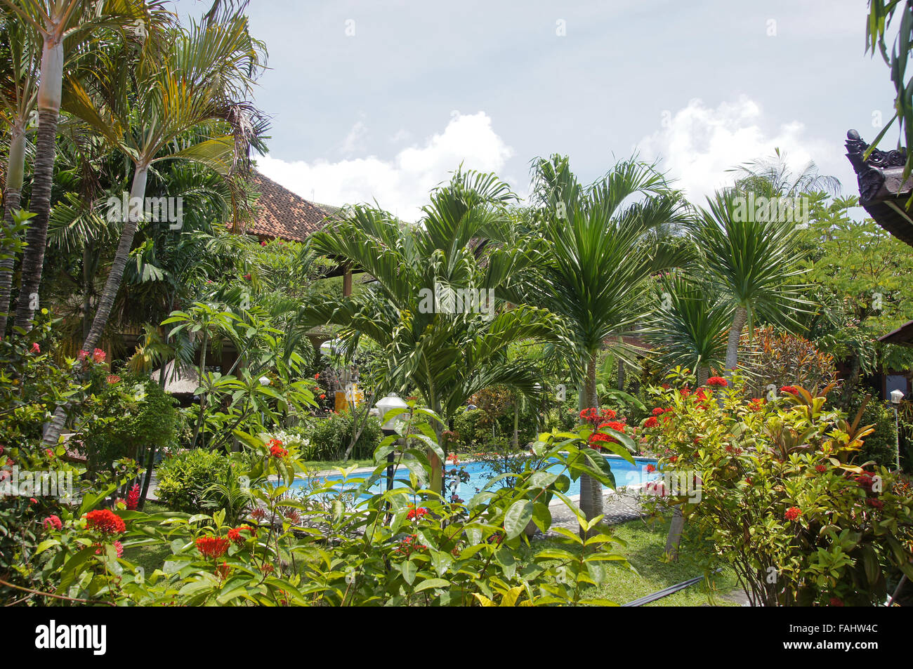 Balinese swimming pool Stock Photo - Alamy