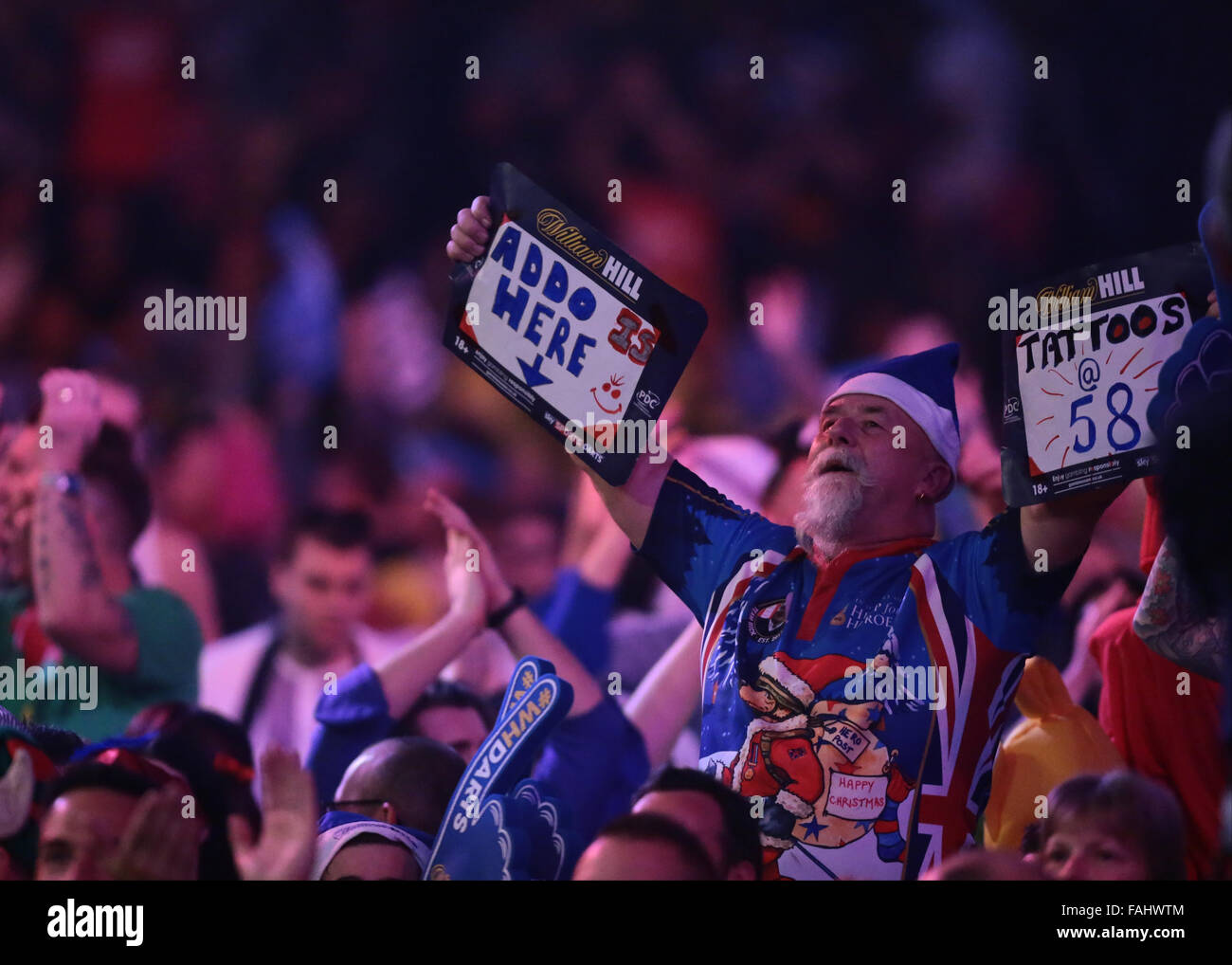 Pdc darts world championship crowd hi-res stock photography and images ...