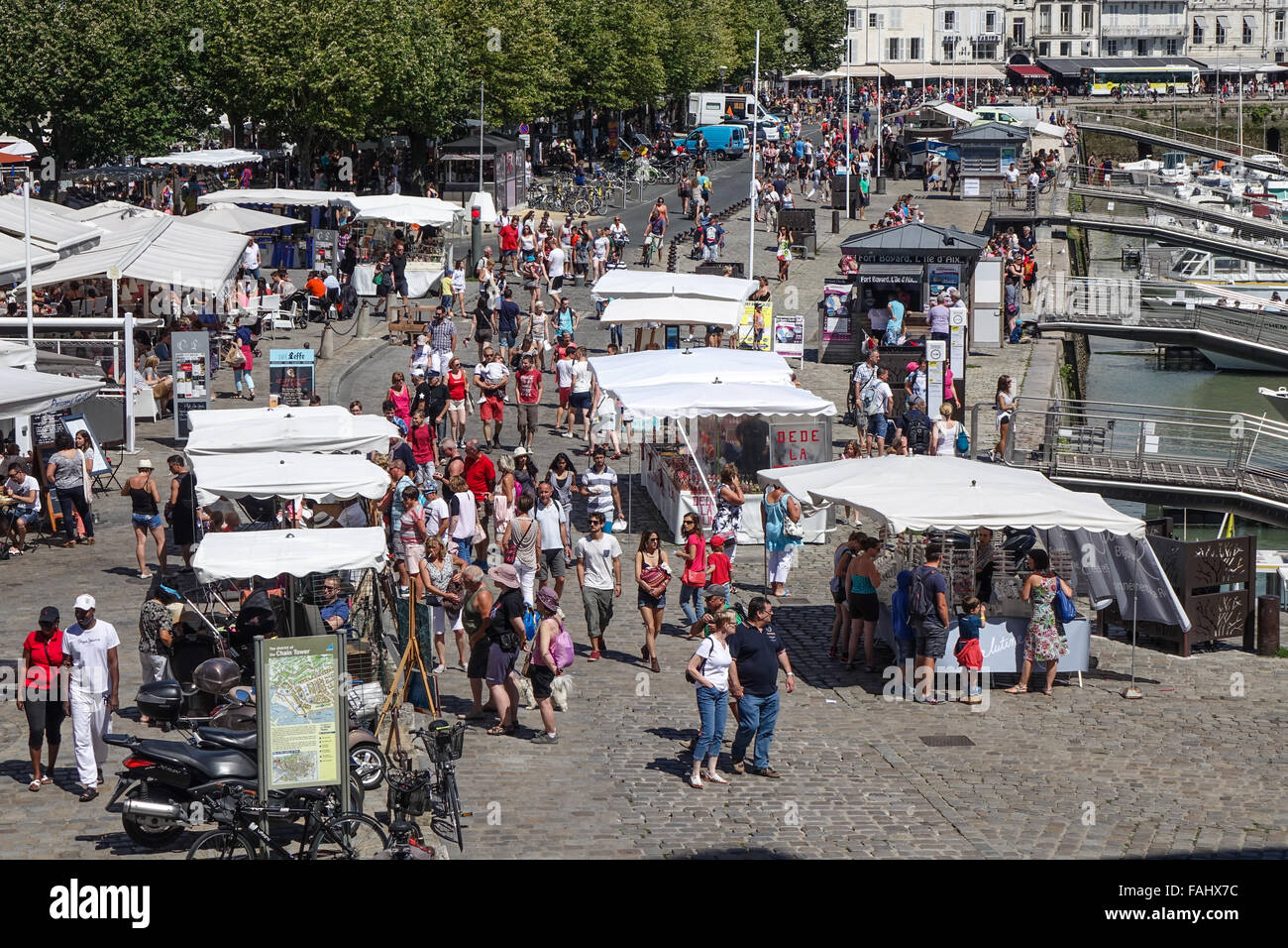 La Rochelle, France. Seaside tourist destination.Market area near ...