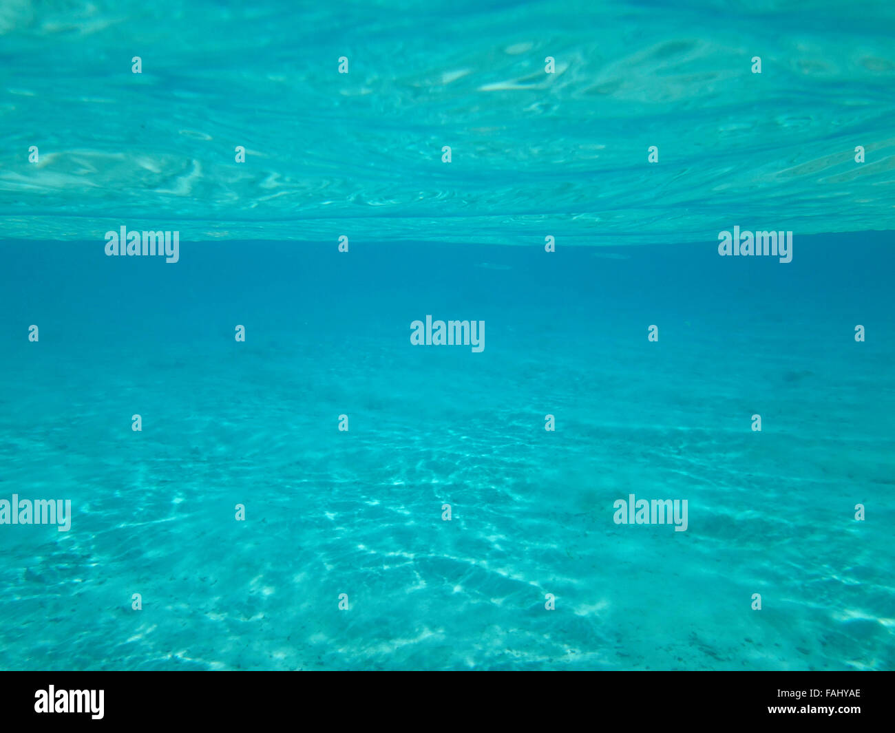 Matira beach below the water. Bora Bora, French Polynesia Stock Photo ...