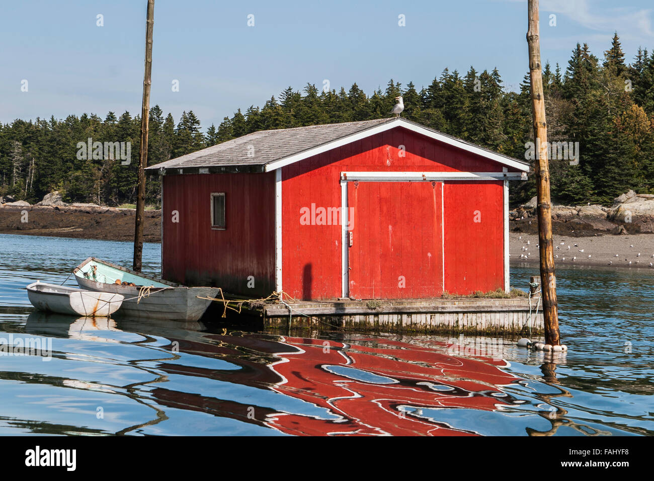 Two boats in Lubec Harbor, Maine Stock Photo - Alamy
