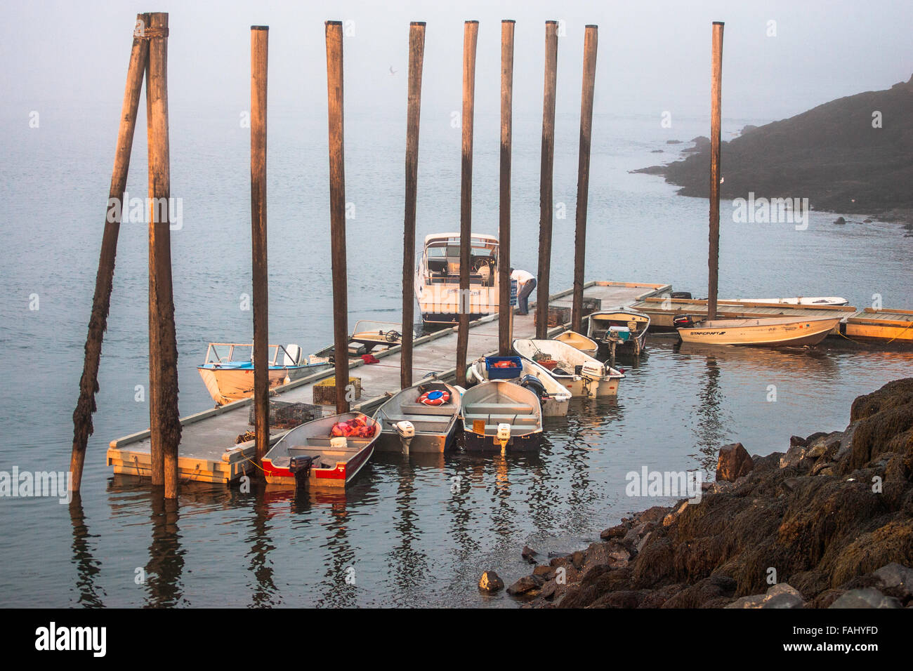 Boats at the wahrf in Lubec Harbor, Maine Stock Photo - Alamy