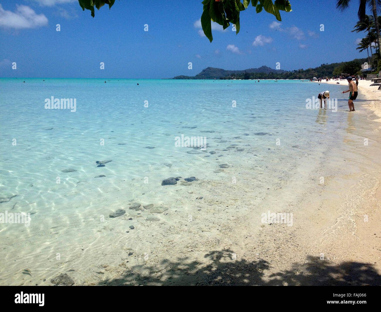 View of Matira Beach, Bora Bora, French Polynesia Stock Photo - Alamy