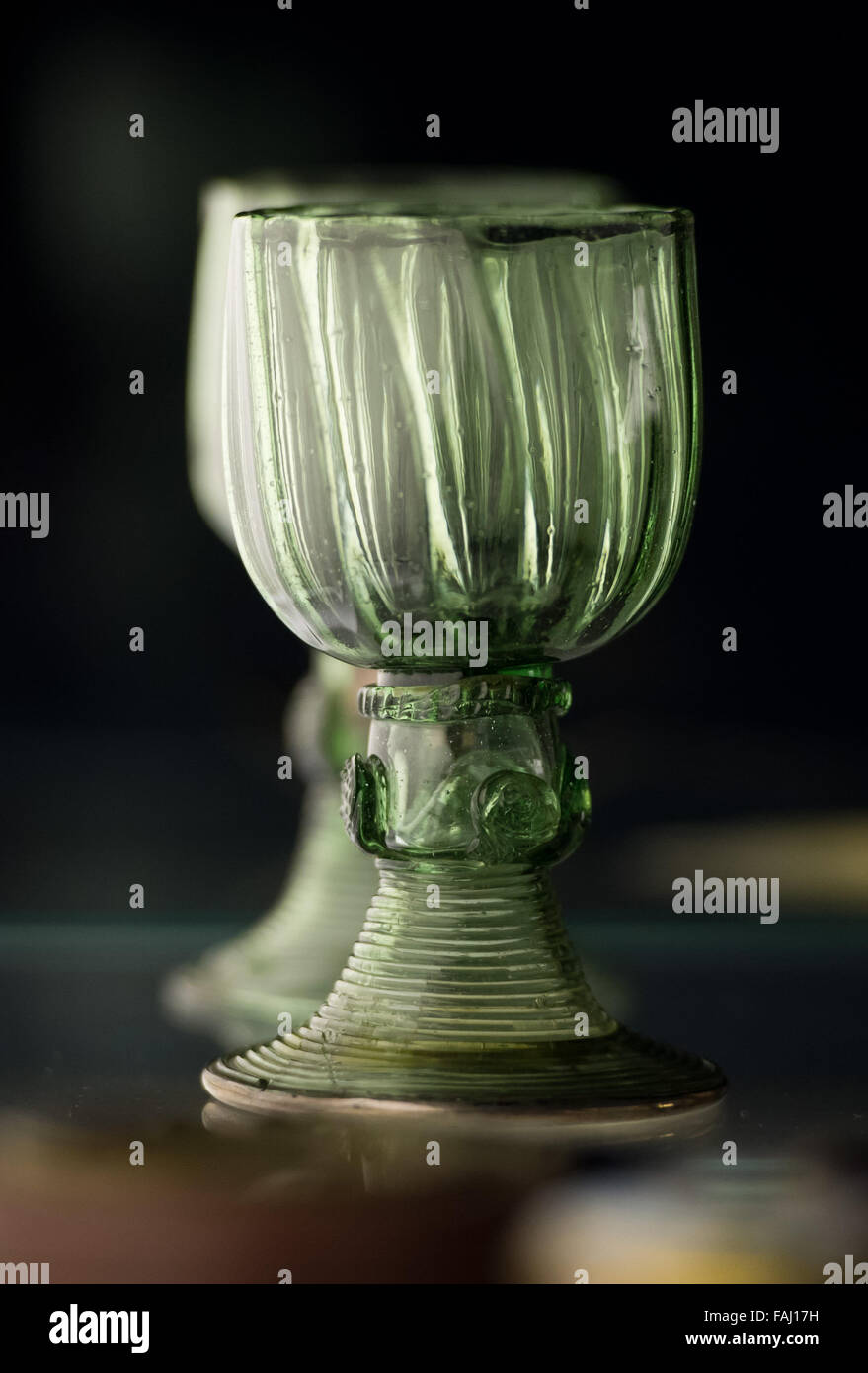 Two wine glasses from the assets of German writer Friedrich Schiller ...
