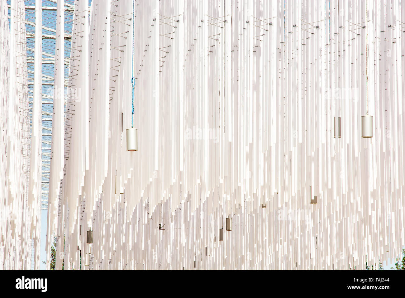 Ceiling of hanging lights. Concept of modern decoration. Architectural ...