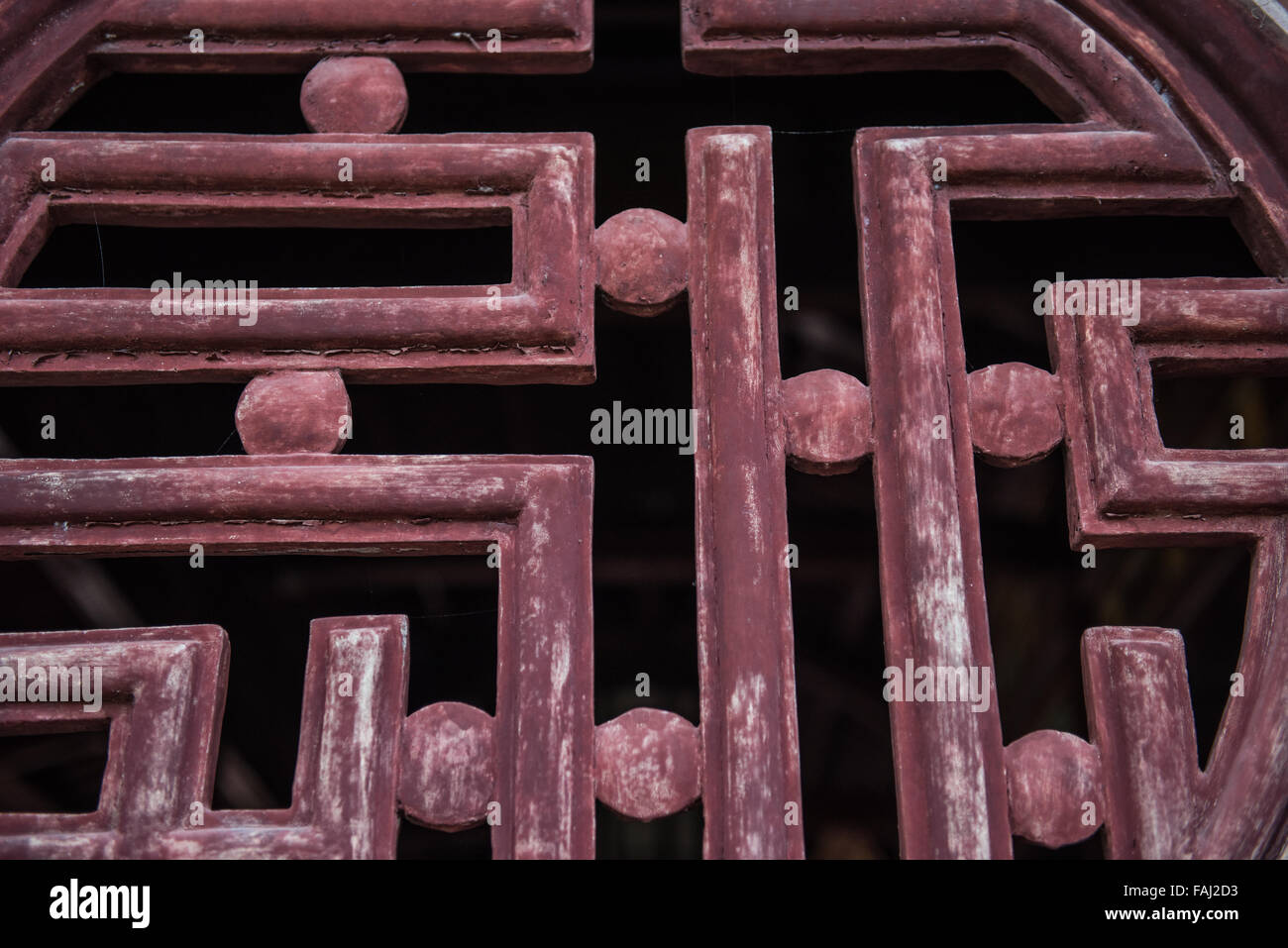 Vietnamese architecture of the temple building inside the temple ...