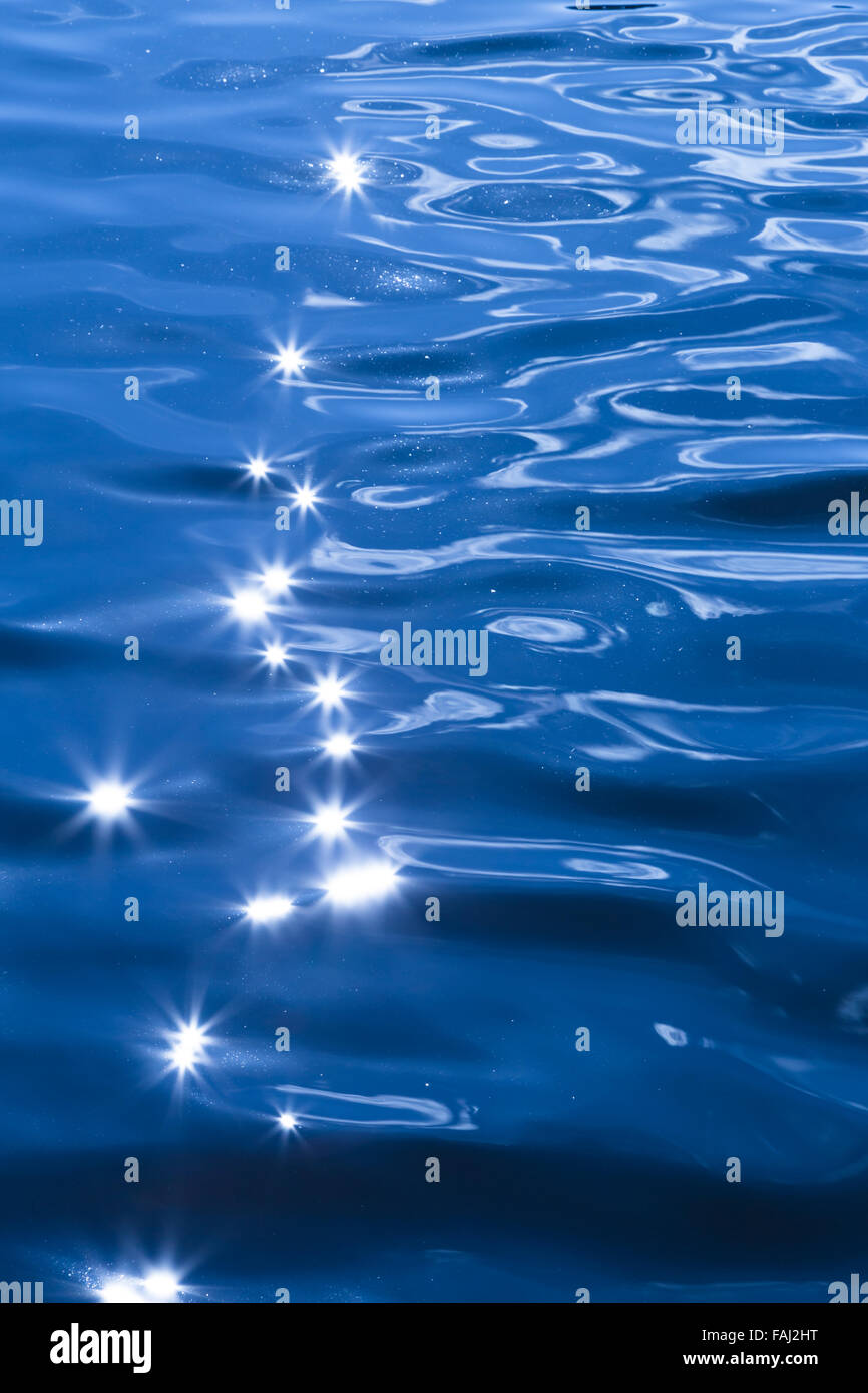 Colorful star Bokeh from reflection of water sprite with sunlight Stock ...