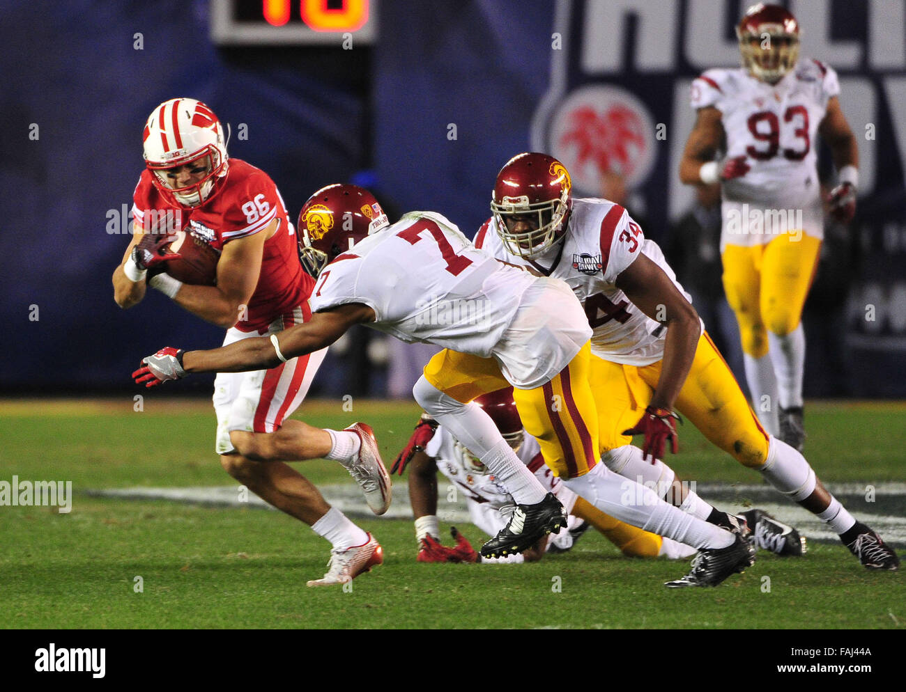 December 19, 2015. Alex Erickson #86 of Wisconsin in action during the ...