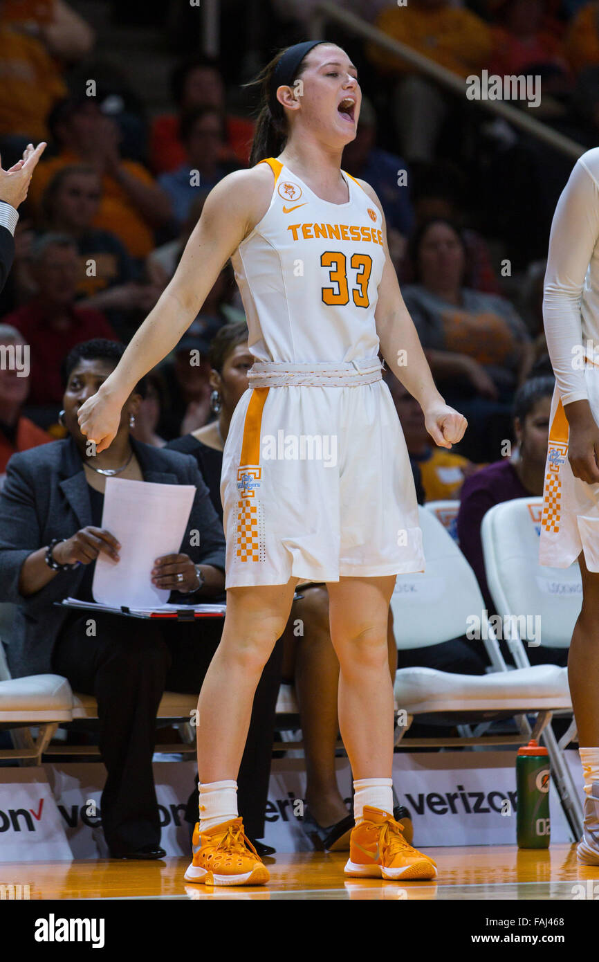 December 30, 2015: Alexa Middleton #33 of the Tennessee Lady Volunteers ...