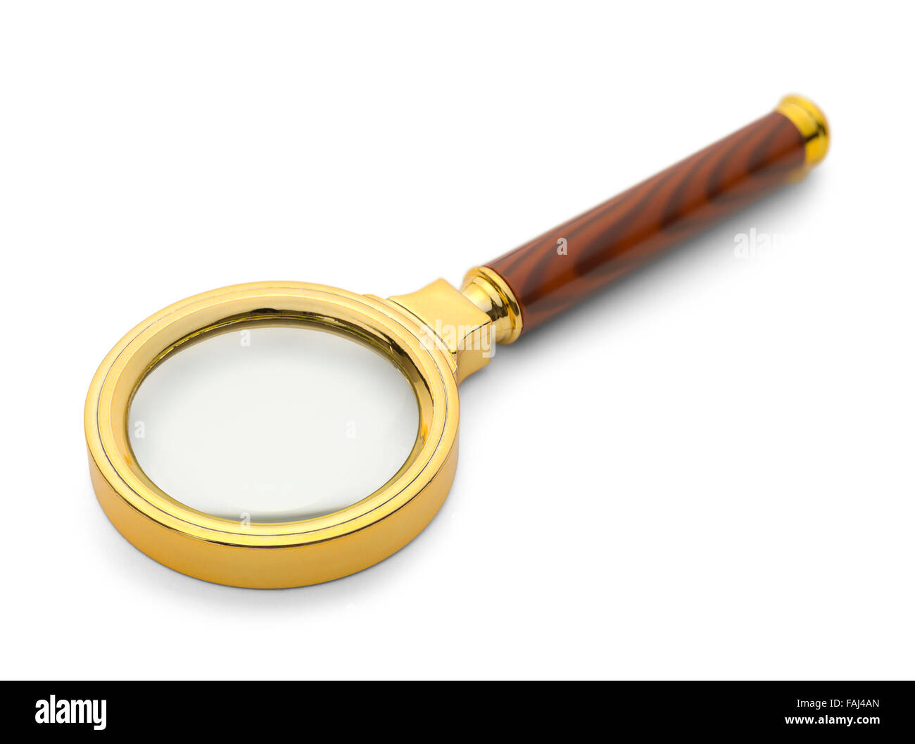 Magnifying Glass Laying Flat Isolated on a White Background Stock Photo ...