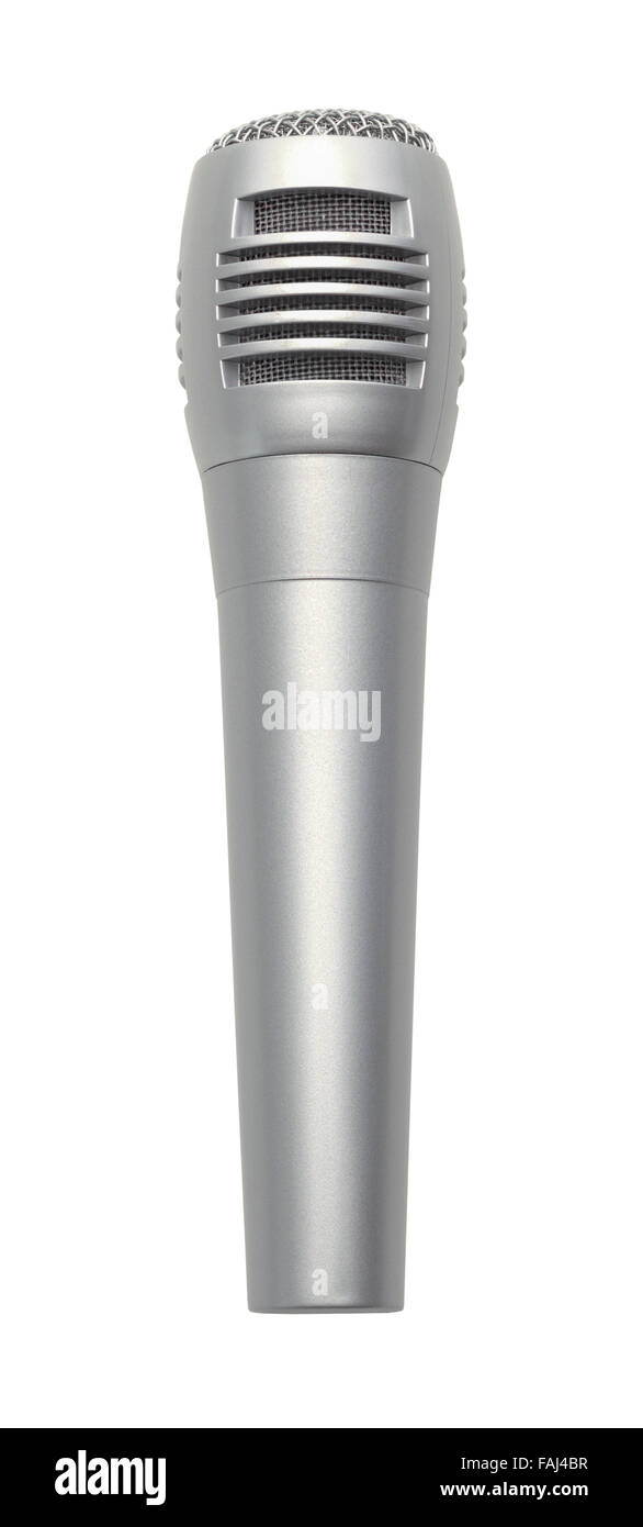 Cut Out Microphone Front View Isolated on a White Background Stock ...