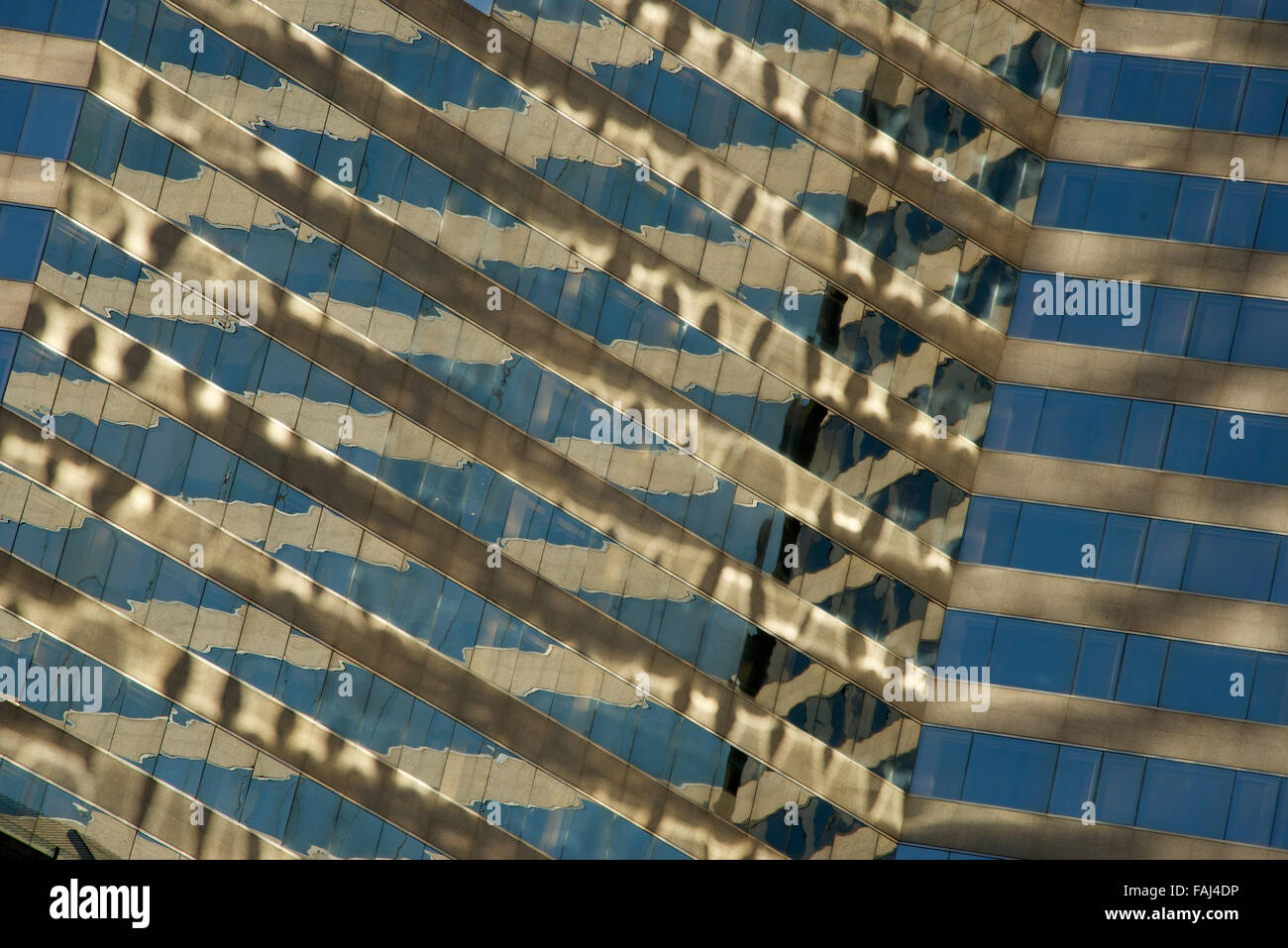 Angled view of close-up of skyscraper reflections Stock Photo - Alamy