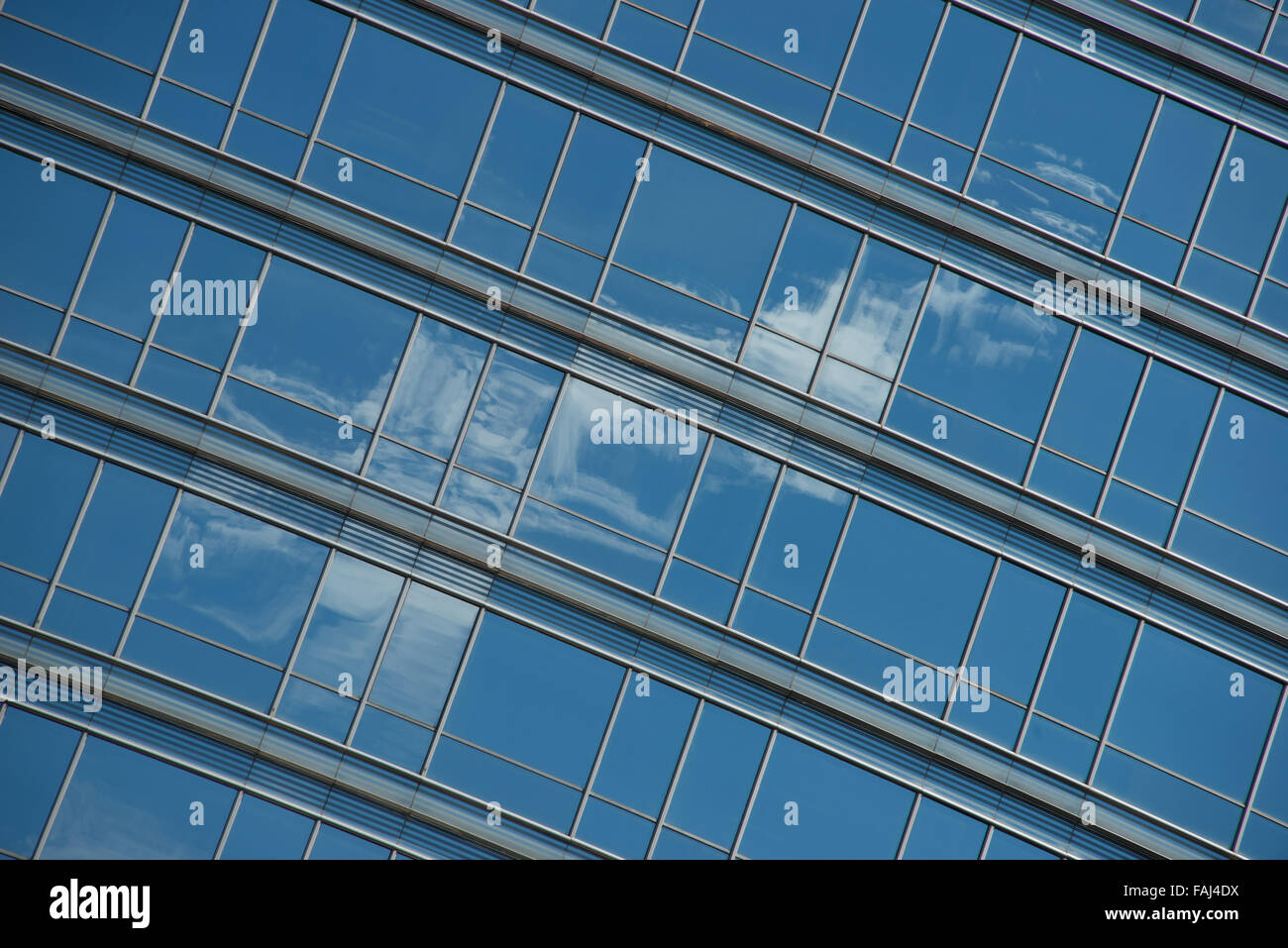Angled view of cloud reflected in windows Stock Photo - Alamy
