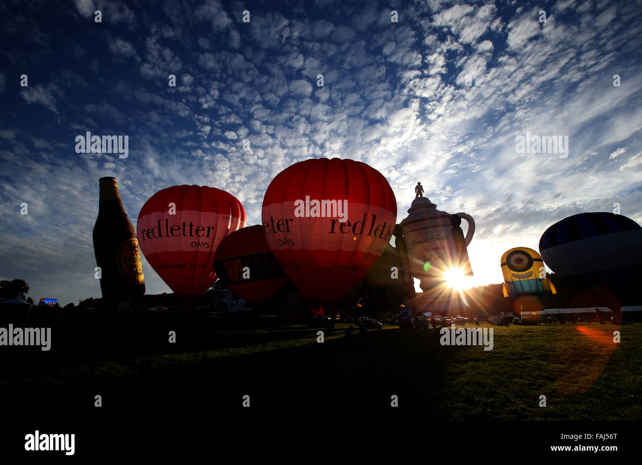 Beijing, Bristol, China. 6th Aug, 2015. Balloons get ready to rise into ...