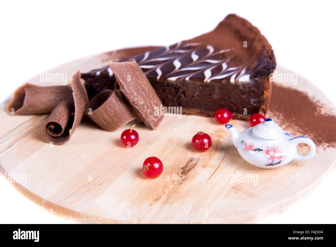 Chocolate tart cake Stock Photo - Alamy