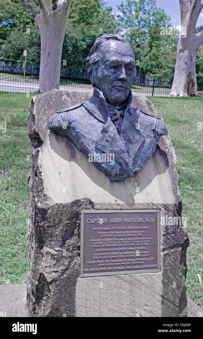 Bust of Captain John Hunter RN, 1737-1821, at Scone in the Hunter ...