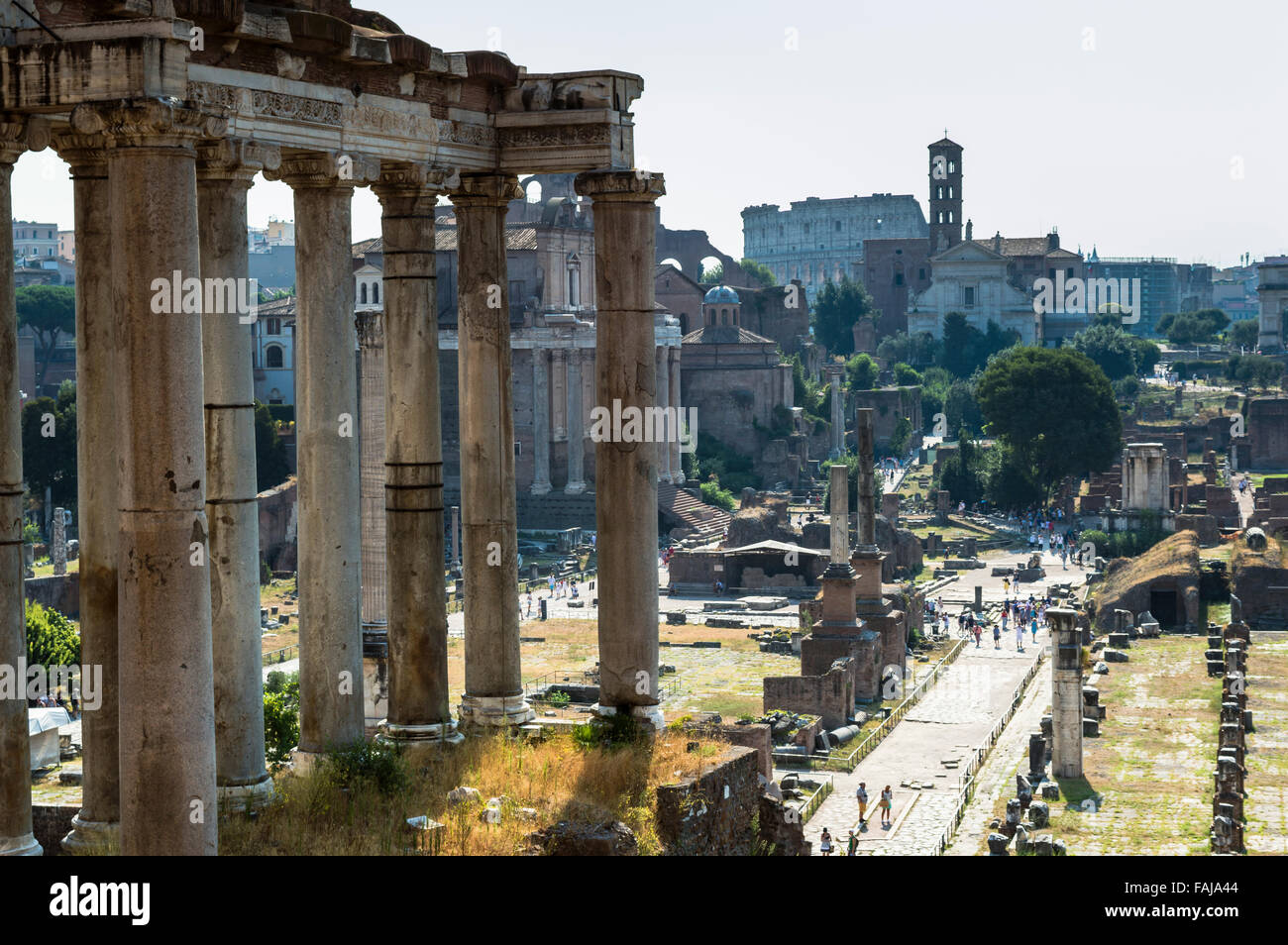 Rome, Italy - August 8, 2015: Different views of the Roman Forum Stock ...