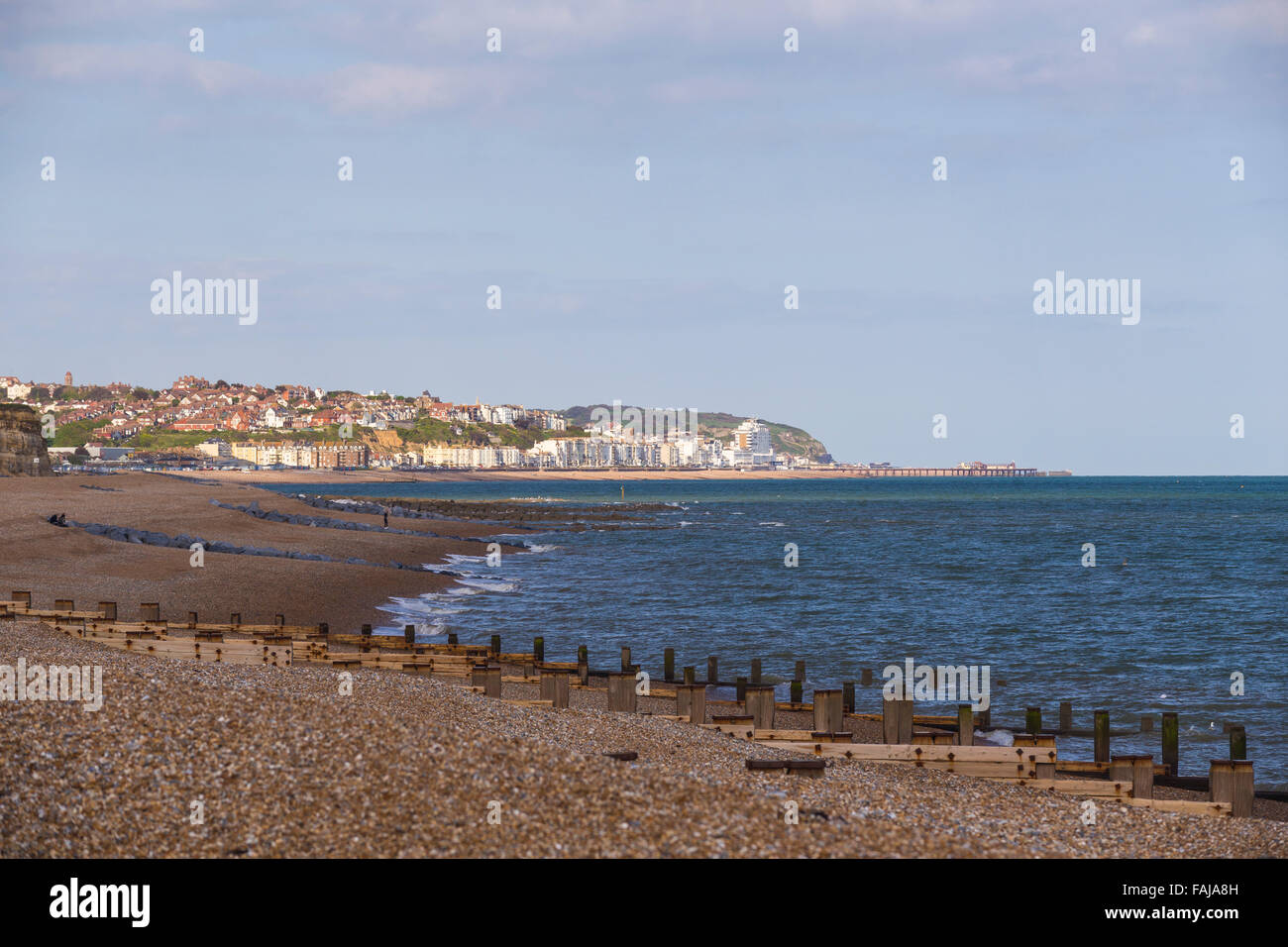 Hastings Seafront from Bexhill, England, United Kingdom Stock Photo - Alamy