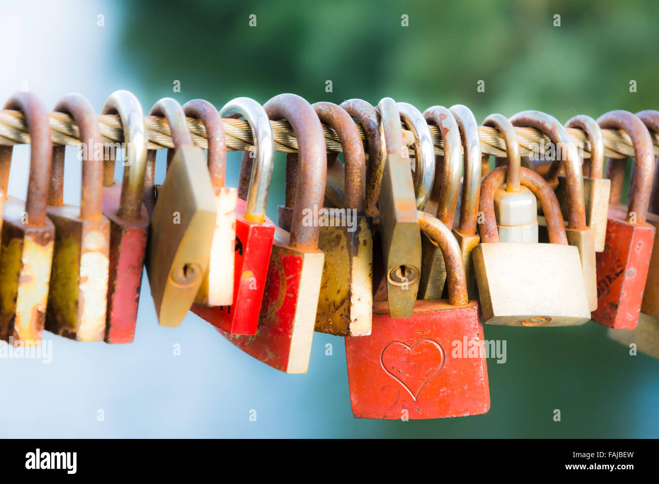 Love locks as symbol for everlasting love Stock Photo - Alamy