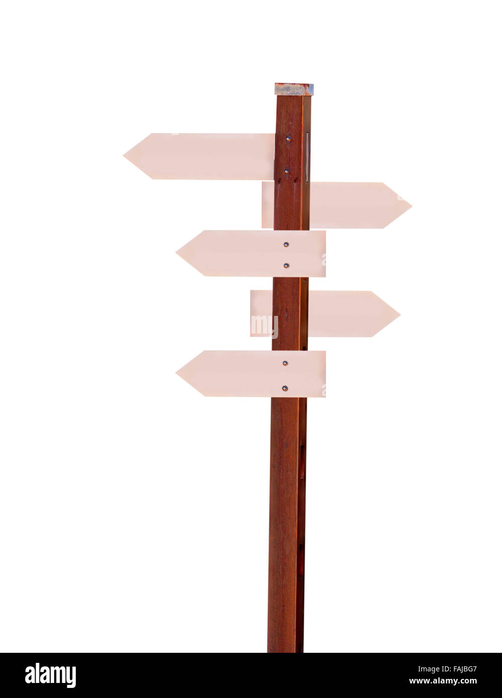 blank wooden sign on a white background Stock Photo - Alamy