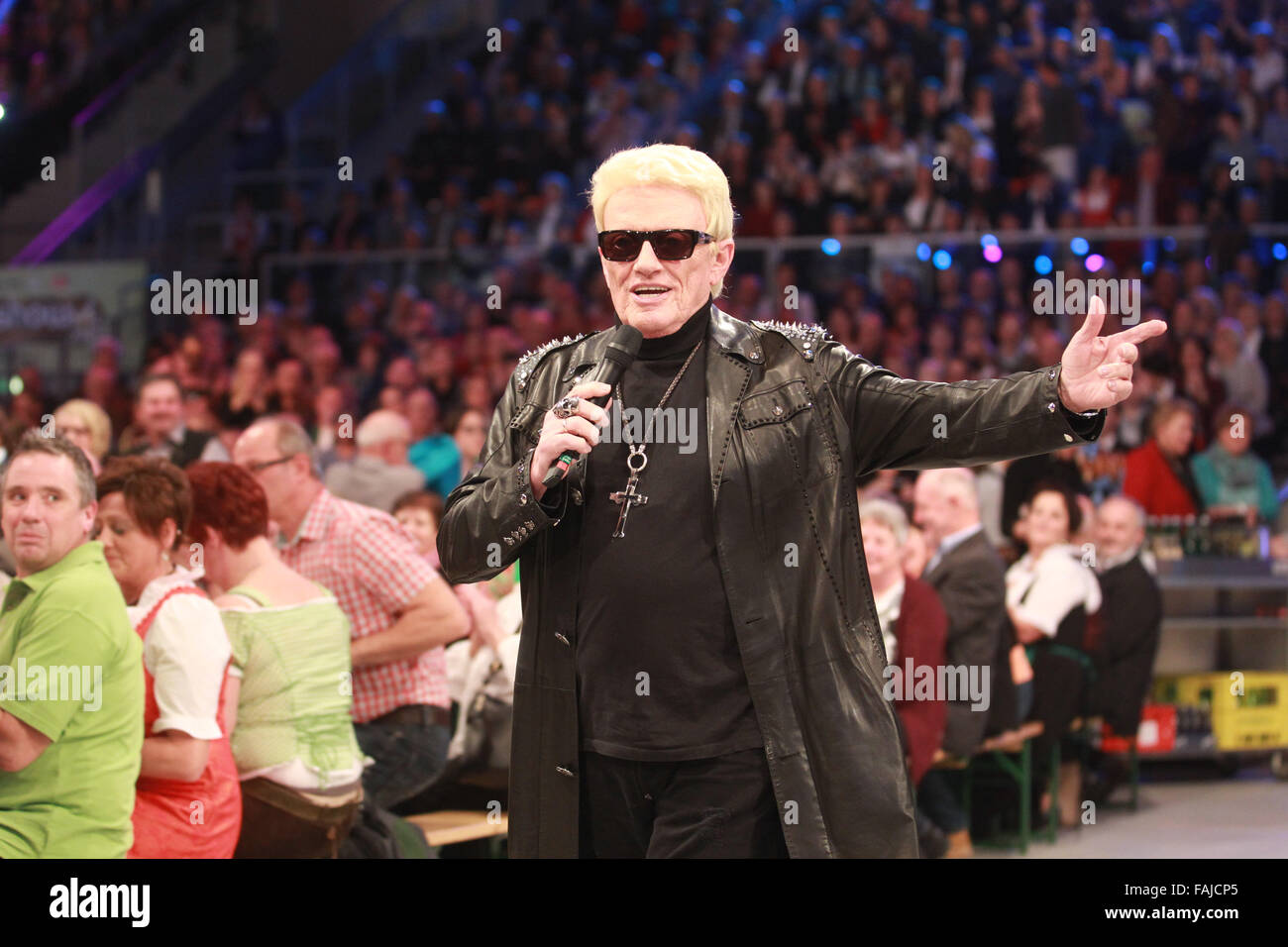 Linz, Austria. 31st Dec, 2015. German singer Heino at a rehearsal for ...