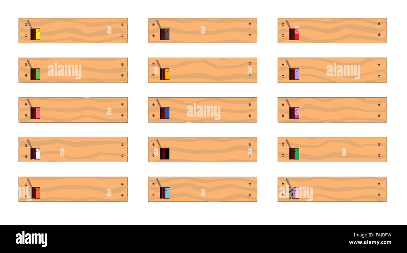 Tins of wood stain Stock Vector Images - Alamy