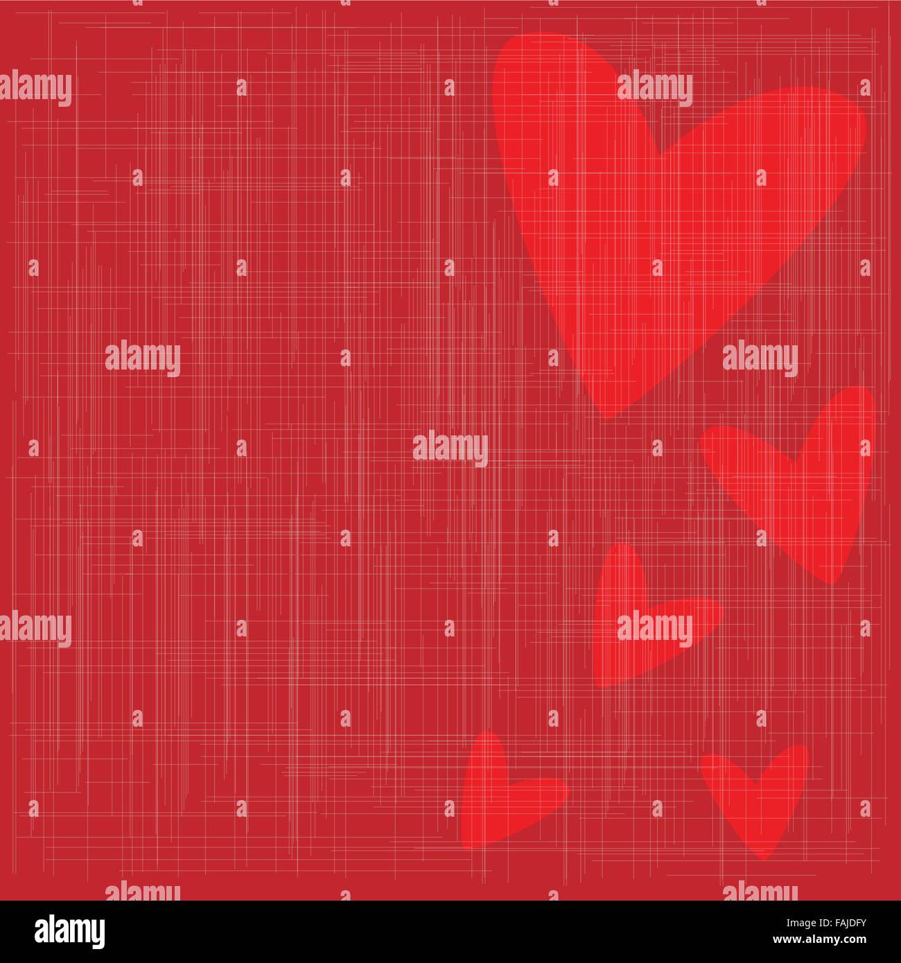 Valentine card with a grunge background with hearts Stock Vector Image ...