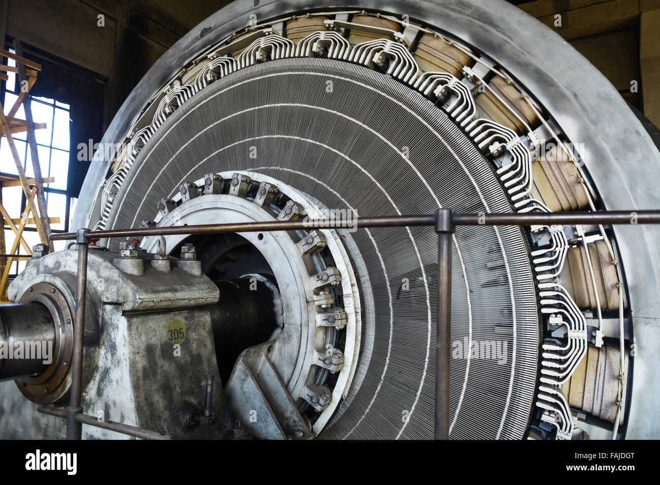 Close-up shot of a stator from a big electric motor Stock Photo - Alamy