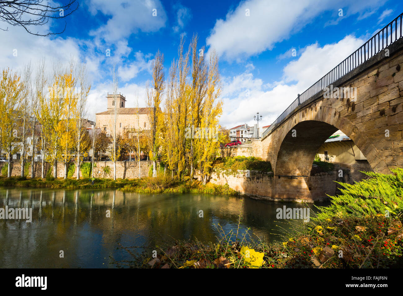 Old bridge at trillo guadalajara hi-res stock photography and images ...