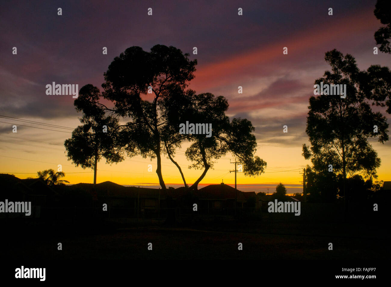 Adelaide Australia. 31th December 2015. A beautiful sunset develops on ...