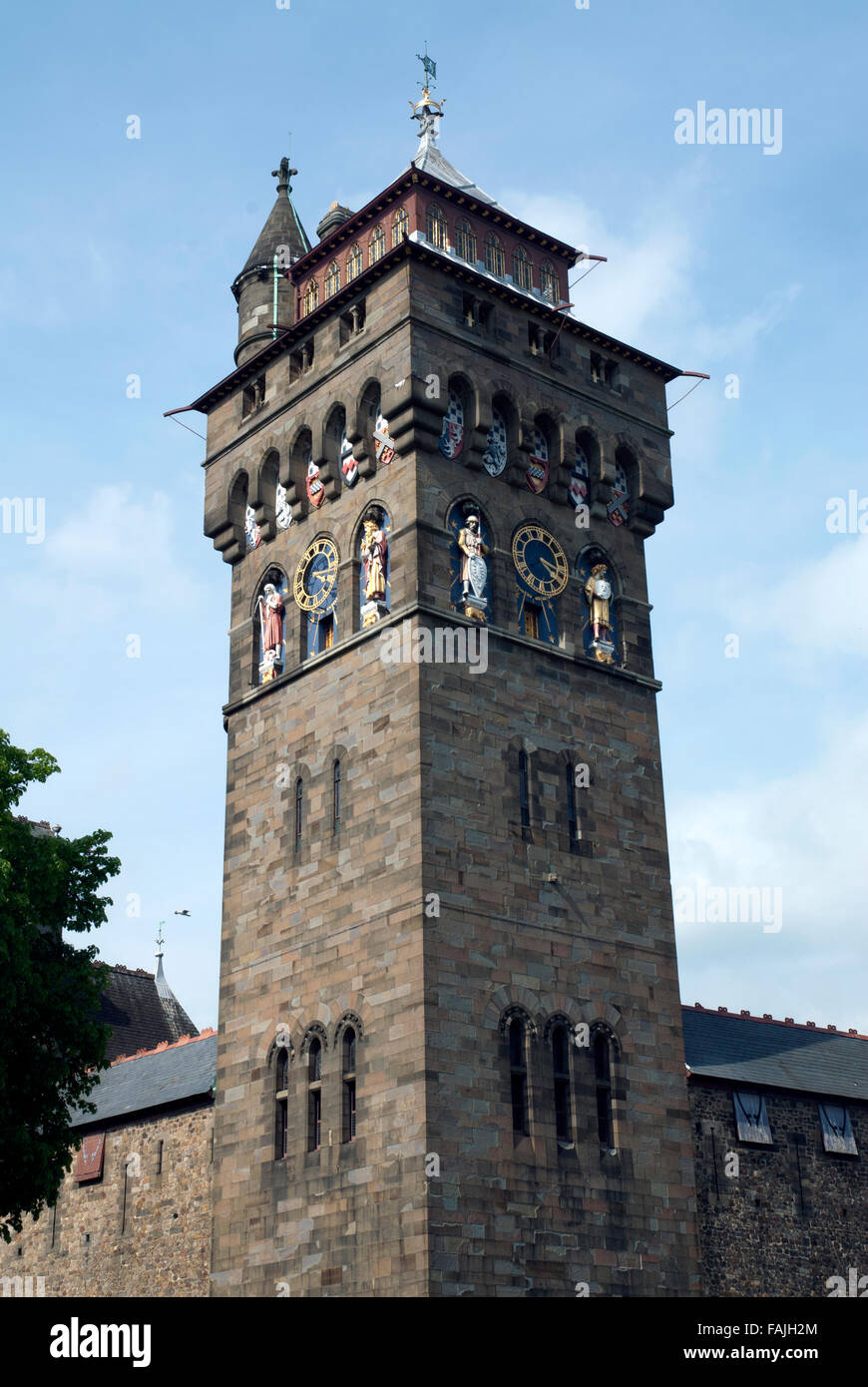 Castell Caerdydd Cardiff Castle Cardiff Wales UK Stock Photo - Alamy