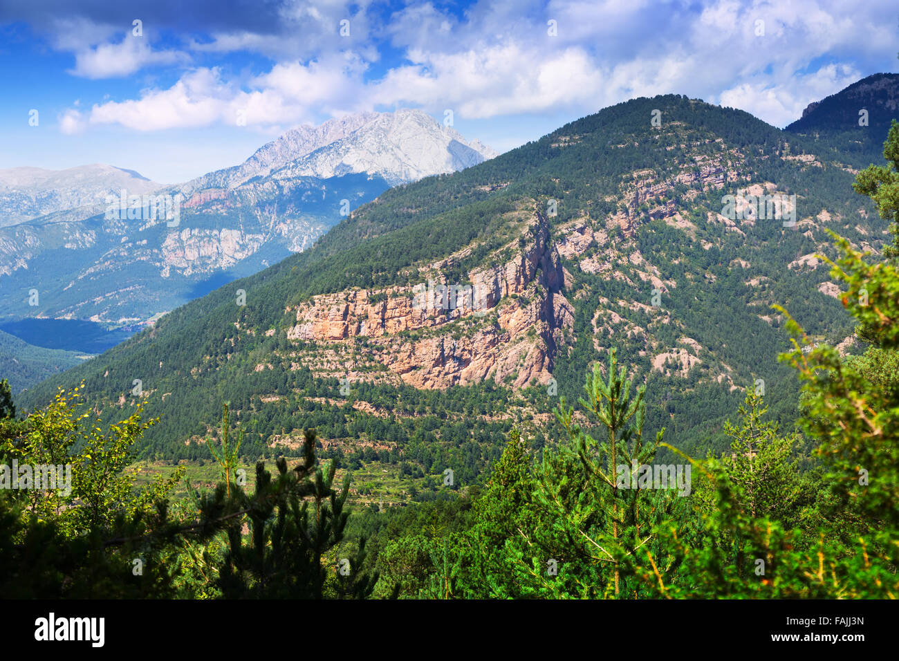 General view of mountains landscape in Pyrenees, Catalonia Stock Photo ...