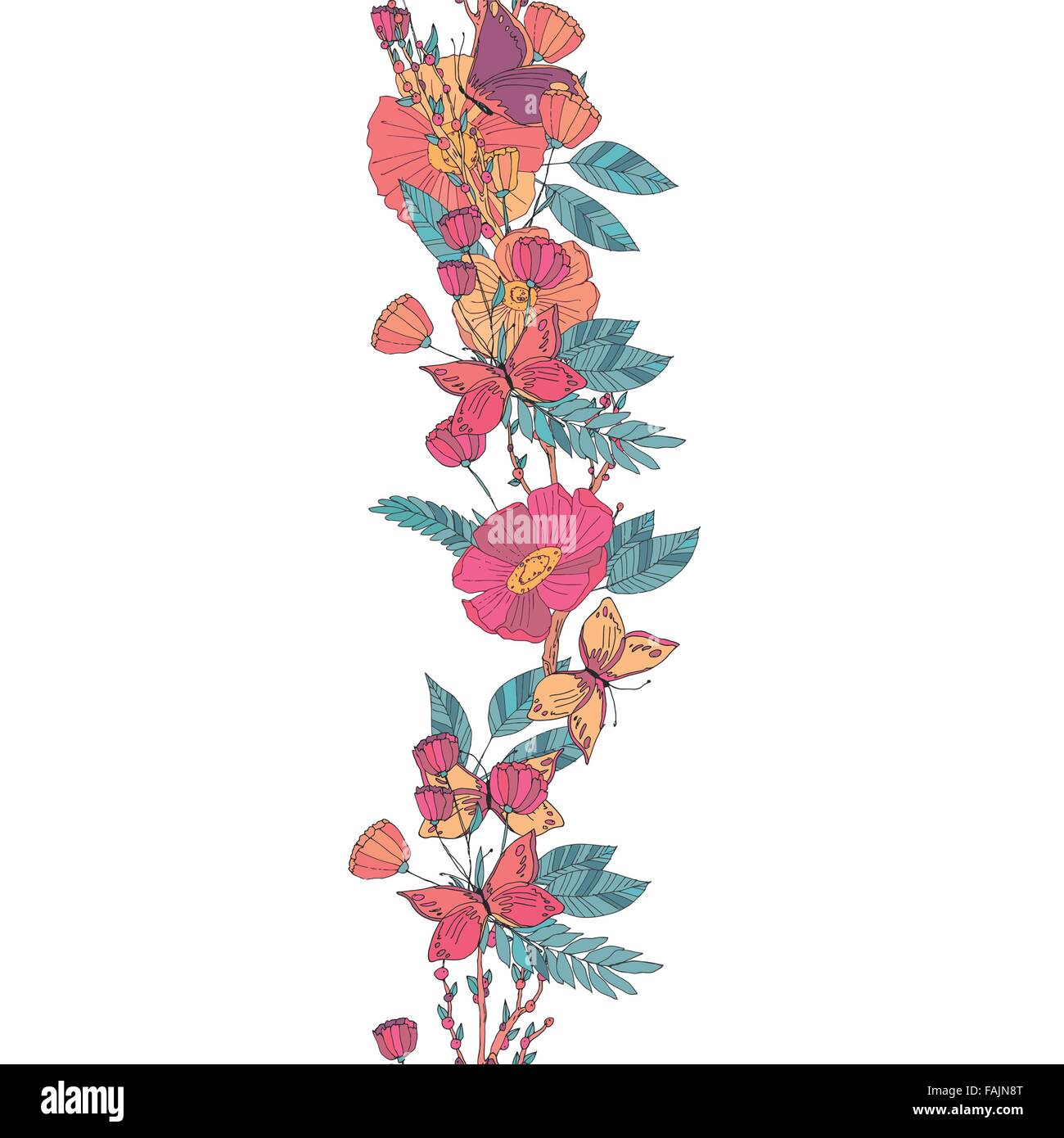 Floral seamless garland Stock Vector Image & Art - Alamy