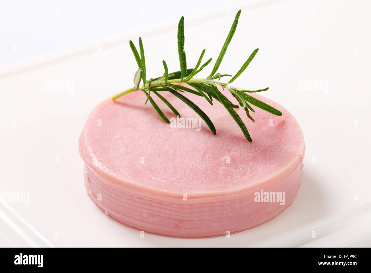Thin slices of lean ham Stock Photo - Alamy