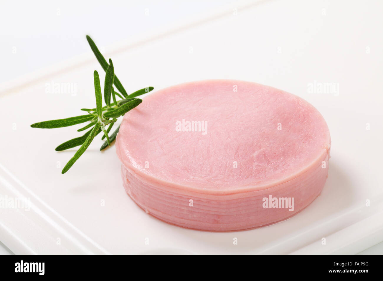 Thin slices of lean ham Stock Photo - Alamy