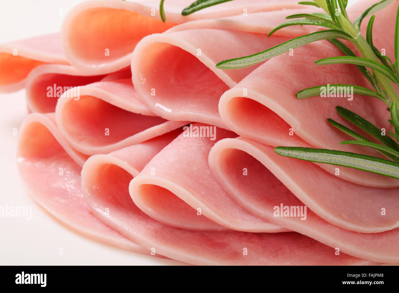 Thin slices of lean ham Stock Photo - Alamy